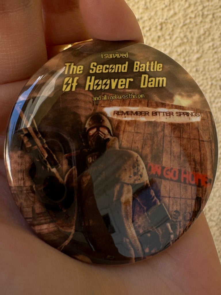 Fallout New Vegas Hoover Dam Pin Button – threadsbytie
